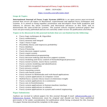 International Journal of Fuzzy Logic Systems | DOCX