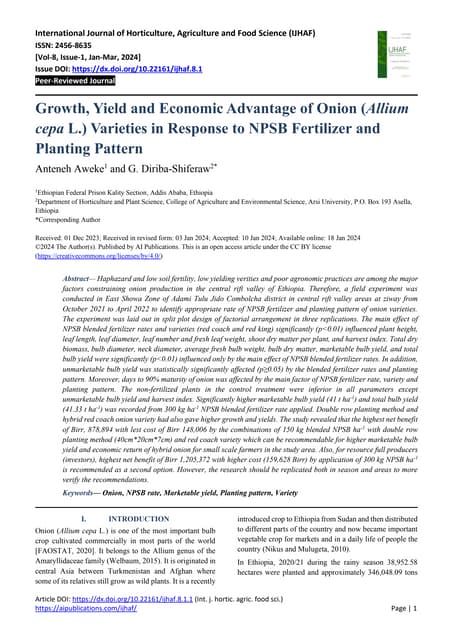 Growth and yield performance and viral disease screening of Philippine ...