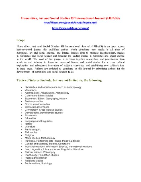 International Journal of Humanities, Art and Social Studies | PDF International Journal of Humanities, Art and Social Studies | PDF