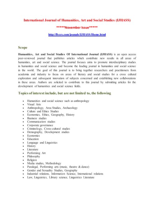 International Journal of Humanities, Art and Social Studies (IJHAS) | PDF International Journal of Humanities, Art and Social Studies (IJHAS) | PDF