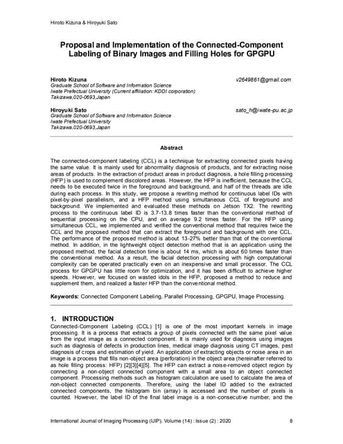 Proposal And Implementation Of The Connected Component Labeling Of Binary Images And Filling