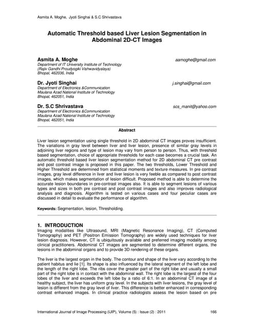 Optimization Based Liver Contour Extraction Of Abdominal Ct Images Pdf