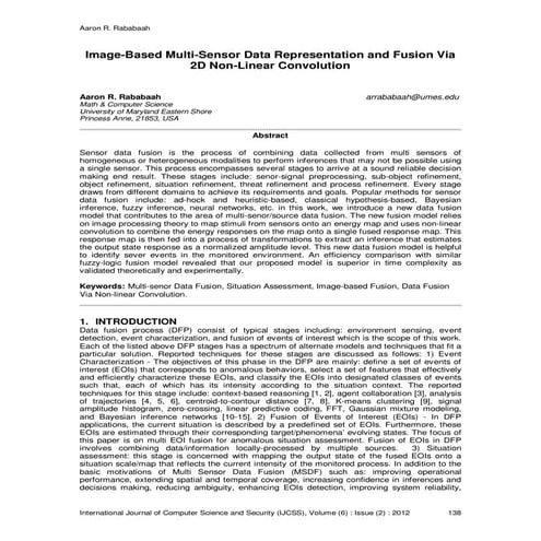 Image Based Multi Sensor Data Representation And Fusion Via 2d Non 2757