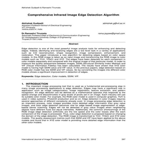 Comprehensive Infrared Image Edge Detection Algorithm Pdf 