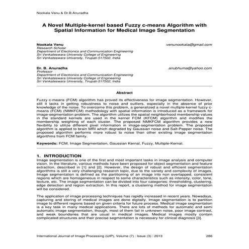 A Novel Multiple Kernel Based Fuzzy C Means Algorithm With Spatial Information For Medical Image 
