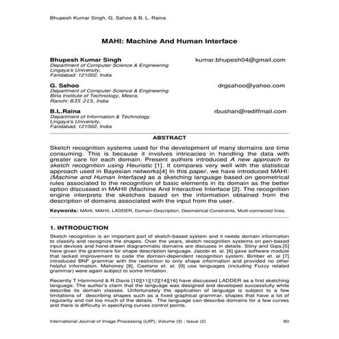 MAHI: Machine And Human Interface | PDF