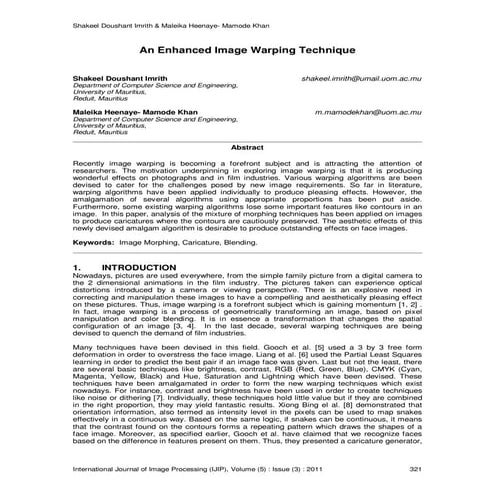 An Enhanced Image Warping Technique | PDF