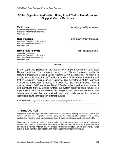 Offline Handwritten Signature Identification and Verification using Multi-Resolution Gabor ...