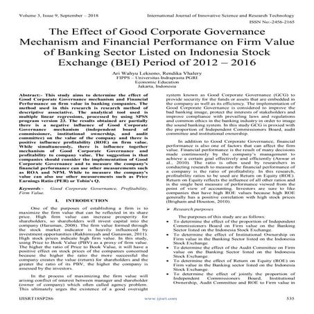 The Effect of Good Corporate Governance Mechanism and Financial Performance on Firm Value of ...