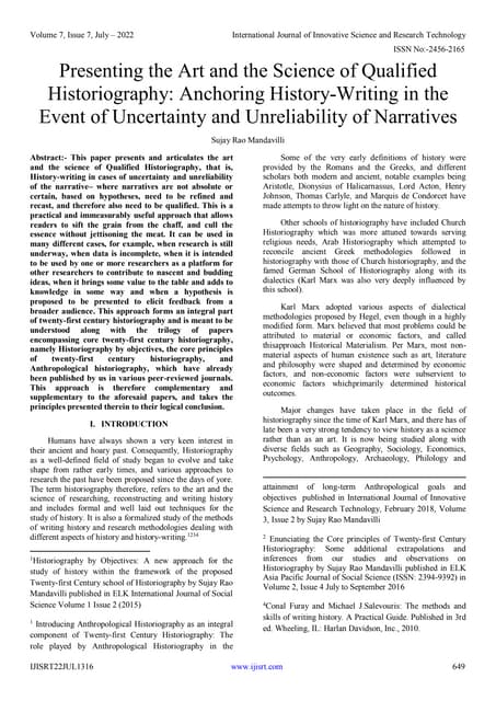 History-Objectivity in Historical Research | PPTX