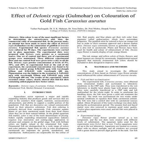 Colour enhancement of ornamental fish | PDF