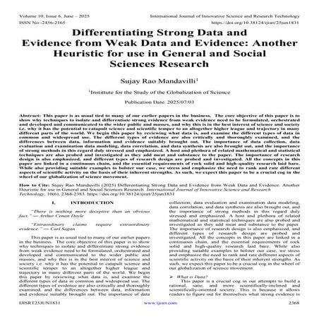 IJISRT25JUN1831 Sujay Rao Mandavilli Differentiating strong evidence ...
