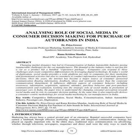 THE ROLE OF SOCIAL MEDIA ON BUYING INTEREST OF THE CUNSUMER THROUGH ...