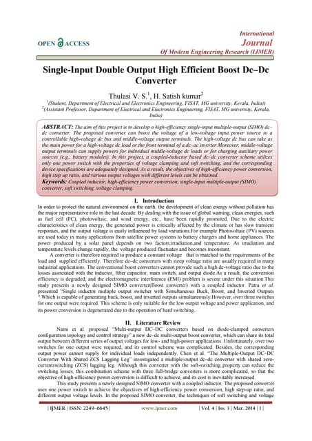 High efficiency single-input multiple-output dc–dc converter | PDF High efficiency single-input multiple-output dc–dc converter | PDF