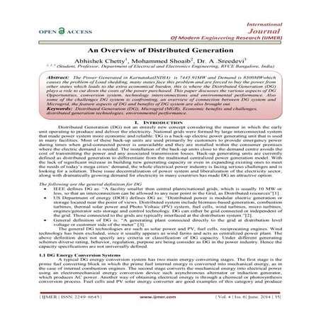An Overview of Distributed Generation | PDF | Gas and Electric | Home ...