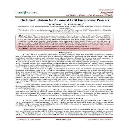 High End Solution for Advanced Civil Engineering Projects | PDF