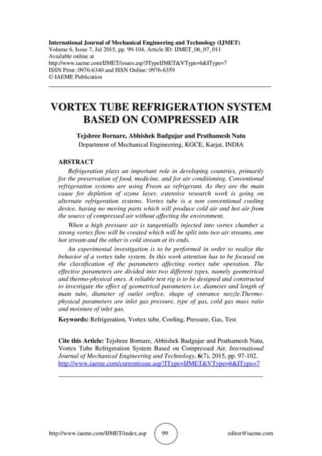 Vortex Tube Co00oling SysSSSStem 56.pptx | Science