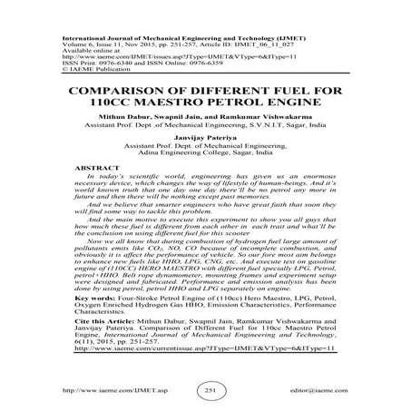 Fuel comparison chart | PDF