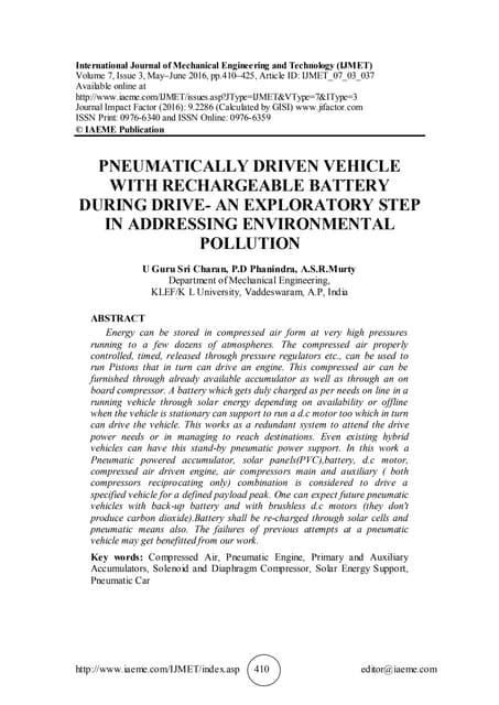 A Review Advanced Vehicle with Automatic Pneumatic Bumper System using ...