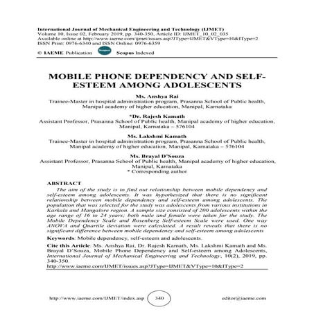 Impact Of Mobile Phone Addiction On Adolescent S Life A Literature ...