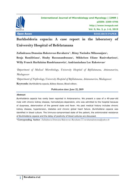 Burkholderia cepacia | PPTX | Infectious Diseases | Diseases and Conditions