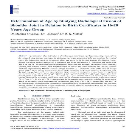 Age estimation by radiological method (using X-rays) | PPTX
