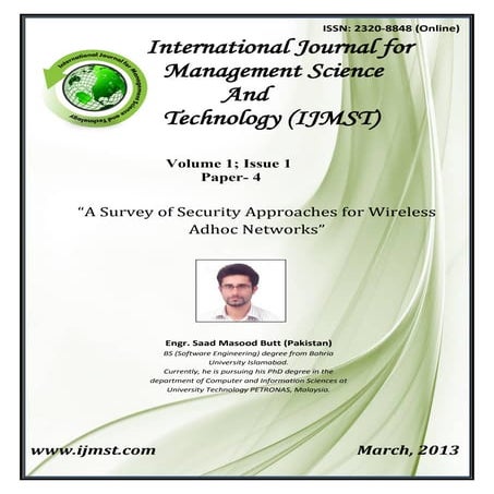 A Survey Of Security Approaches For Wireless Adhoc Networks Pdf