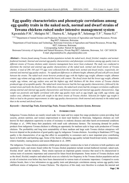 calculation of haugh unit of egg | DOC | Nutrition | Healthy Living