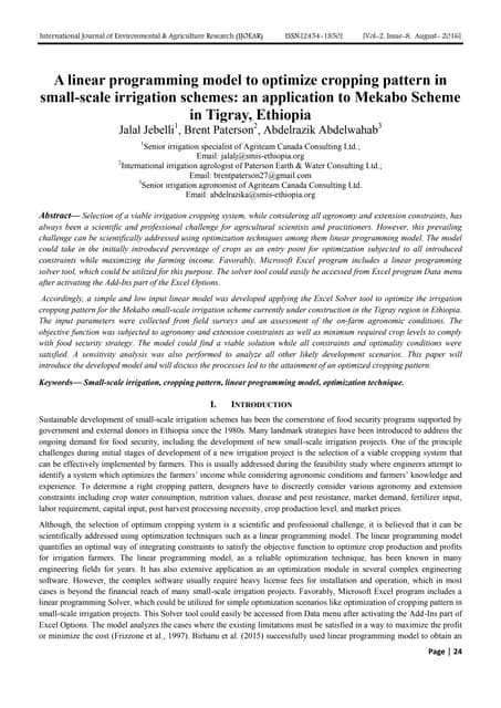 AI Based Irrigation Schedule Generator for Efficient Automation | PDF