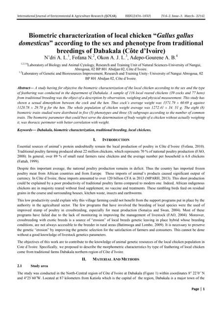 Philippine Native Chicken: The BANABA NATIVE CHICKEN of CALABARZON | DOCX