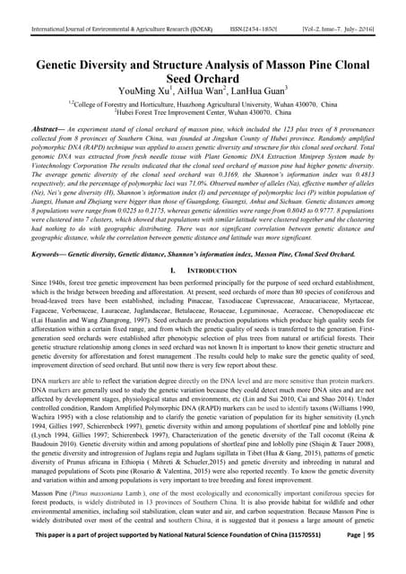 Seed orchard | PPTX | Agriculture | Industries