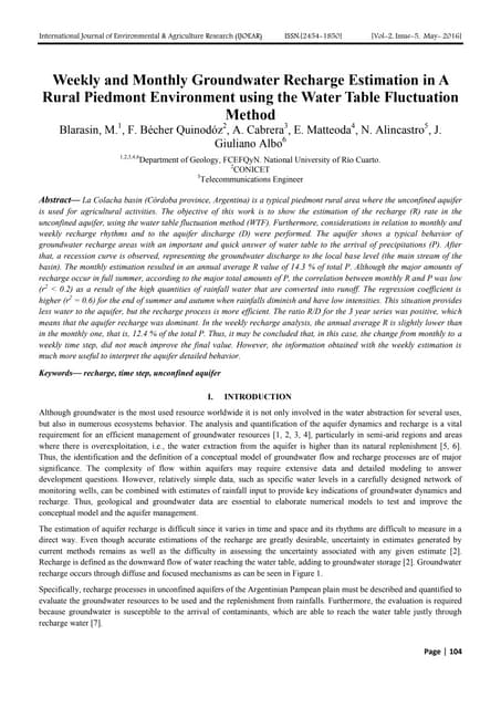 Gw02 role of dwlr data in groundwater resource estimation | PDF | Water ...