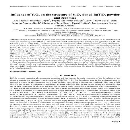 Influence of Y2O3 on the structure of Y2O3-doped BaTiO3 powder and ceramics | PDF