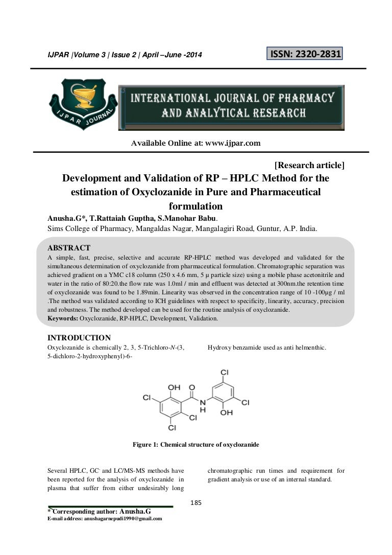 Development And Validation Of Rp Hplc Method For The Estimation Of