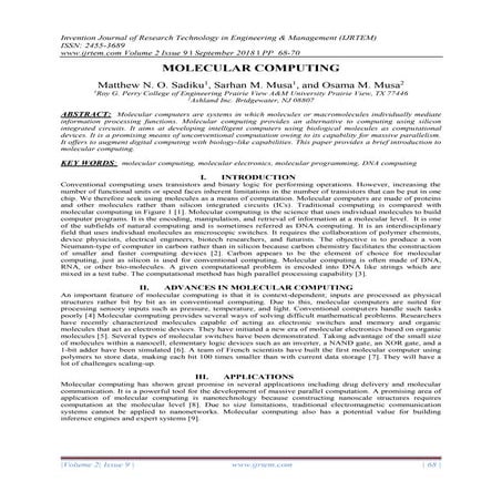 Molecular Computing Pdf 
