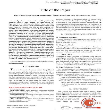 Technical report writing