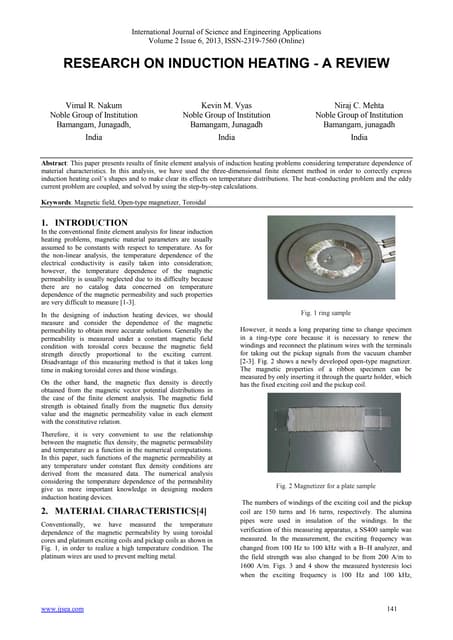 Transient Numerical Analysis of Induction Heating of Graphite Cruciable at Different Frequency | PDF