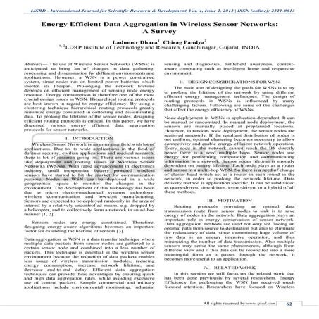 Energy Efficient Data Aggregation In Wireless Sensor Networks A Survey