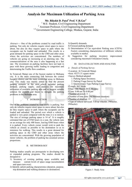 Parking study | PPT | Auto Type | Automotive