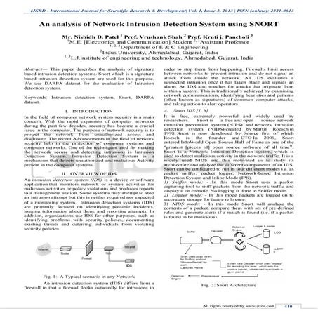 An analysis of Network Intrusion Detection System using SNORT | PDF