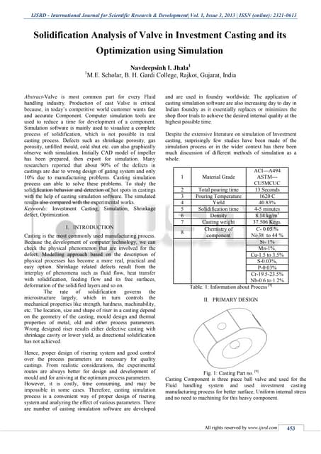Defects Analysis and Optimization of Process Parameters using Taguchi Doe Technique for Sand ...