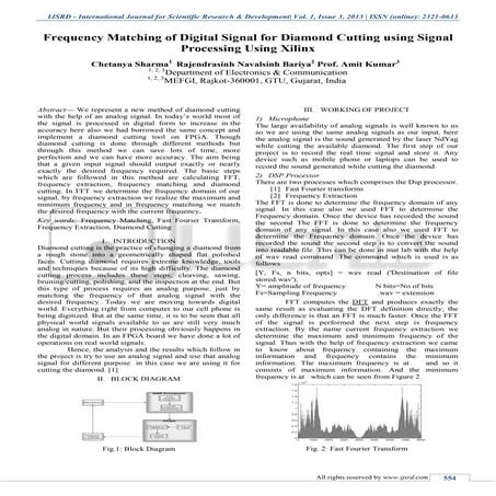 Frequency Matching of Digital Signal for Diamond Cutting using Signal Processing Using Xilinx | PDF