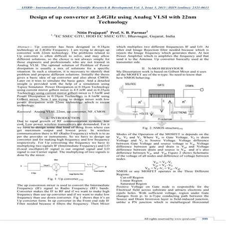 Design of up converter at 2.4GHz using Analog VLSI with 22nm Technology ...