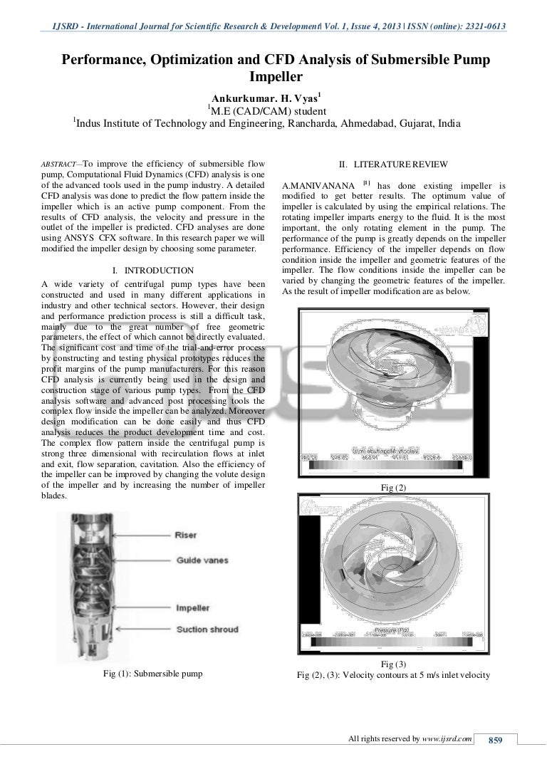 Performance Optimization And Cfd Analysis Of Submersible Pump Impell…