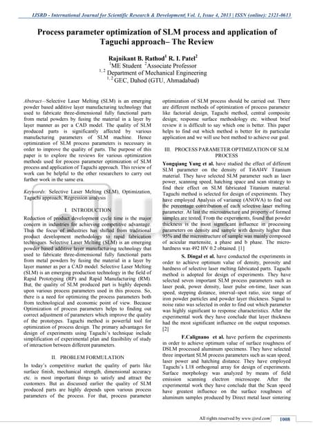 Experimental Investigation of Impact Strength for ABS Plus F.D.M. Parts using Taguchi | PDF | 3 ...