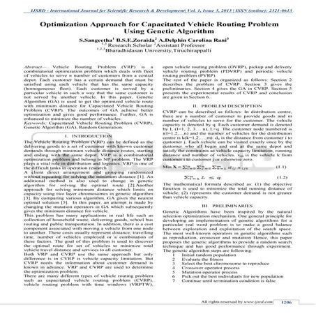 Optimization Approach for Capacitated Vehicle Routing Problem Using ...