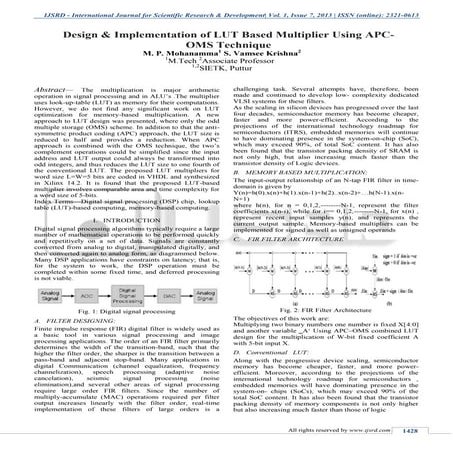 Design And Implementation Of Lut Based Multiplier Using Apcoms Technique Pdf