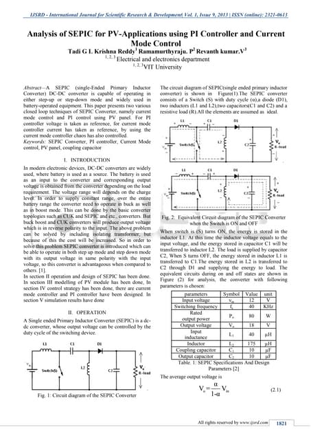 Cuk And Sepic Converter | PPTX