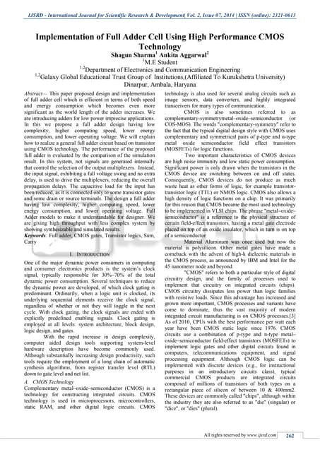 Design And Analysis Of 64-Bit Adders In Cadence Using Different Logic Families | PDF ...