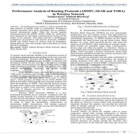 Performance Analysis Of Routing Protocols Adsdv Olsr And Tora In